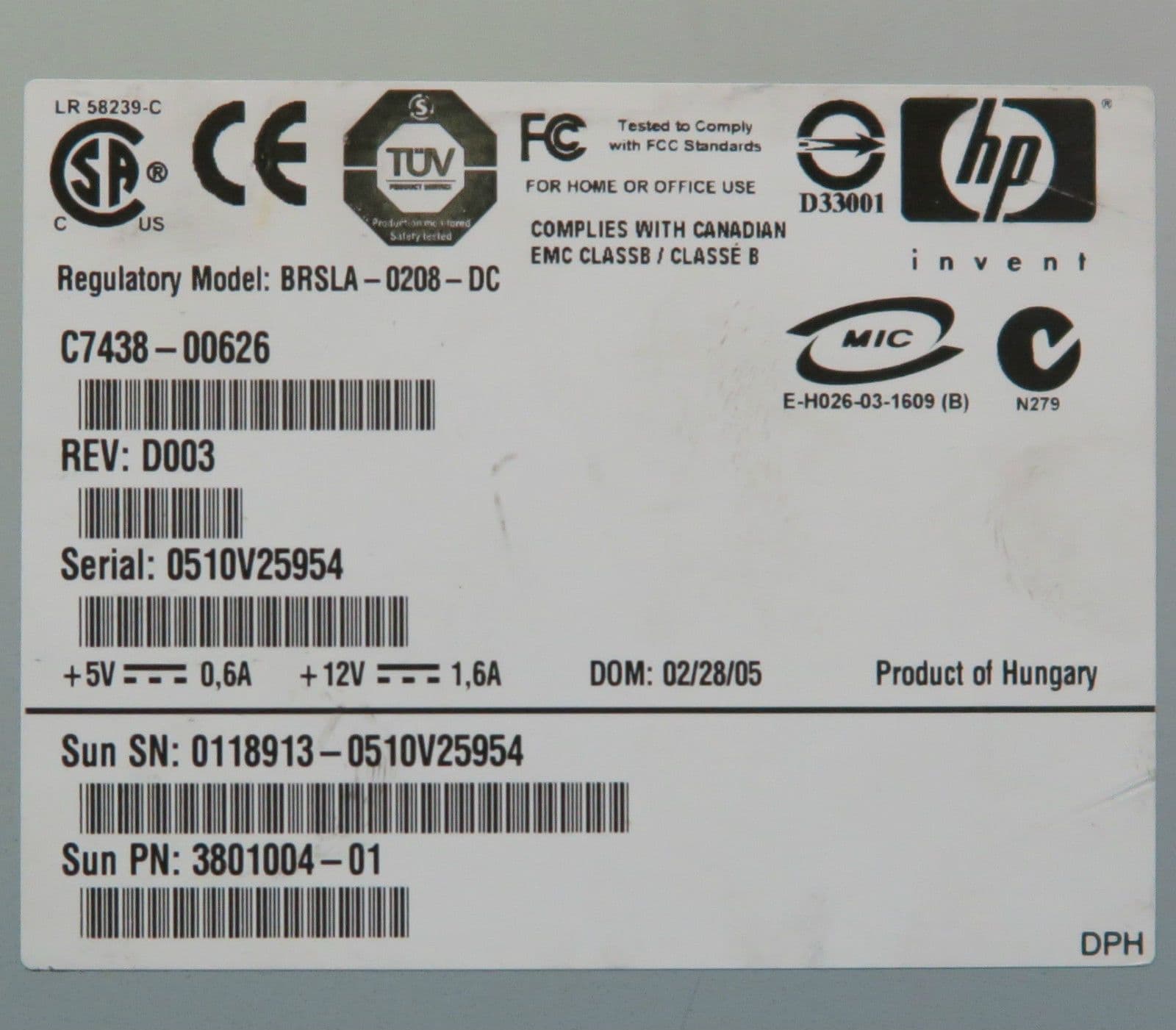 Sun Microsystems 3801004-01 - DAT 72 36/72GB SCSI/LVD Internal Backup ...