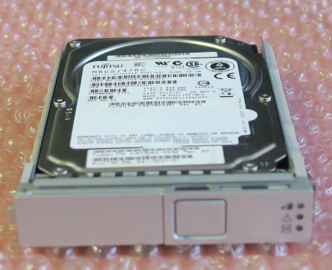Sun Microsystems 541-3531-01 - 2 5" 146GB 10K SAS Hard Drive HDD With Caddy