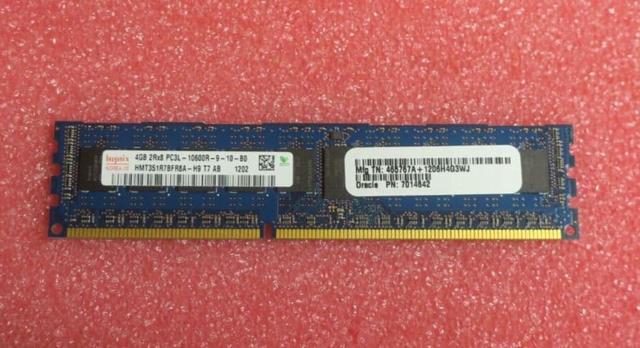 Sun Oracle 4GB 2Rx8 DDR3 PC3L-10600R REG ECC 240-Pin Server Memory RAM ...