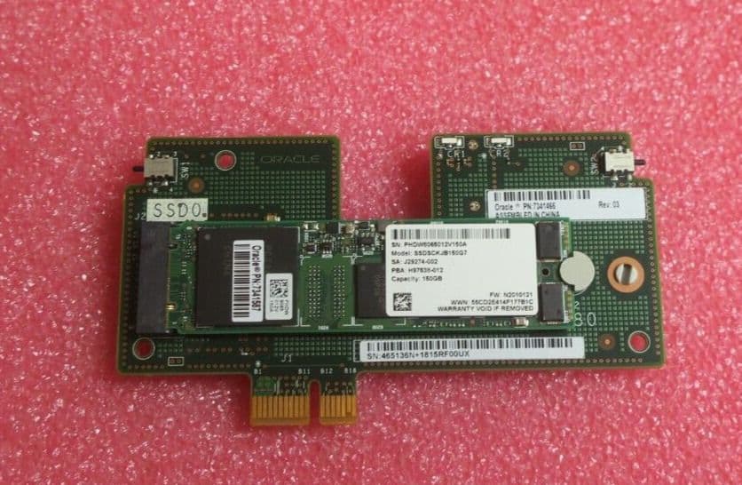 Sun Oracle Dual M 2 Riser Card 7341466 1x 150GB SATA M 2 SSD 7341587 ...