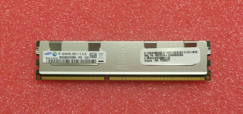 Sun Oracle Samsung 16GB DDR3 PC3L-8500R DIMM Server Ram 7020577 ...