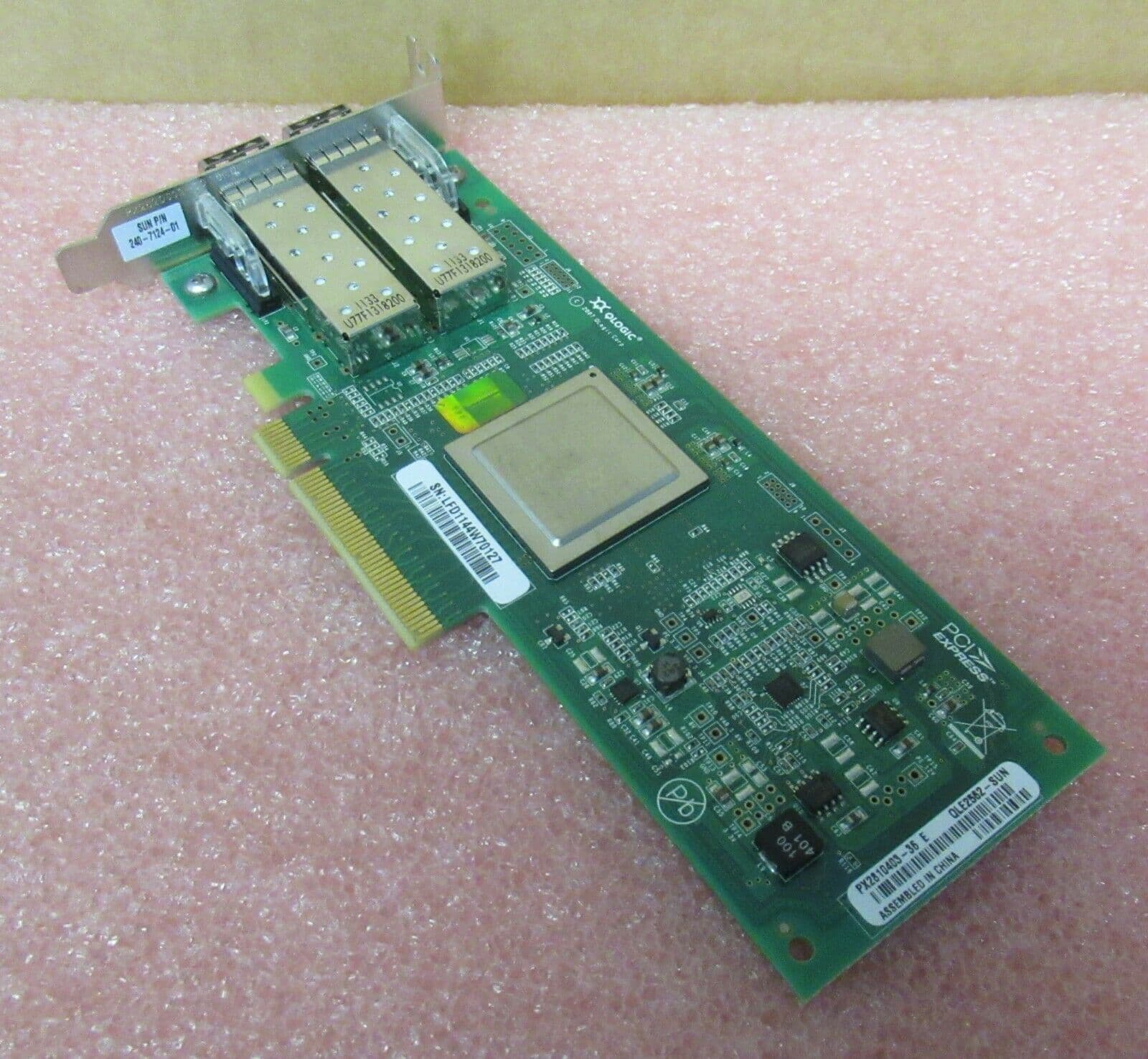 SUN QLogic QLE2562-SUN Dual Ports 8GB/s Fibre Channel HBA Card 371-4325-02