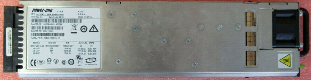 Sun Sparc SPASUNM-07G 1200W Server Power Supply 300-2138-03 For T5220 T5240