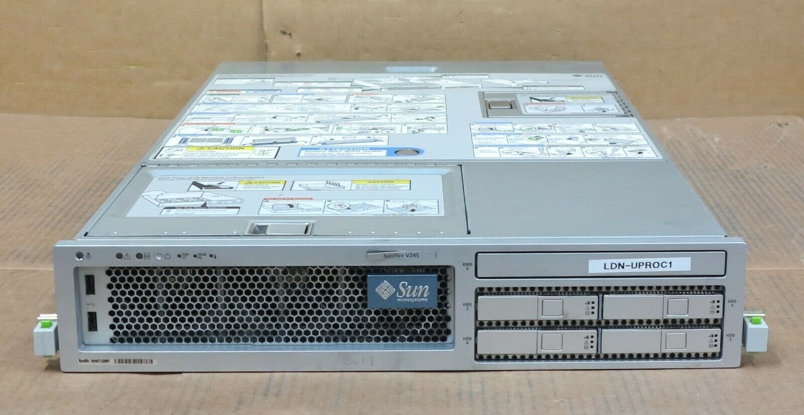 Sun SunFire V245 2x UltraSPARC IIIi 1 6GHz 4GB Ram 4x 2 5" Bays 2U Server