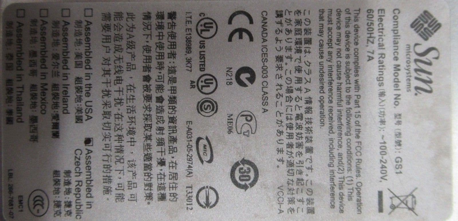 Sun Sunfire X4100 AMD 2218 2 60GHz 4GB 1U Rack mount Server 602-3888-01