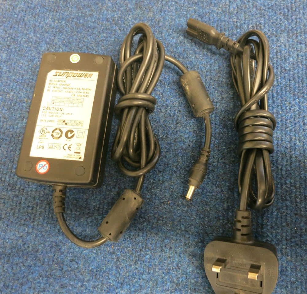 Sunpower EA1060D Desktop AC Power Adapter 36 Watt 18-24 Volts 2 Amps