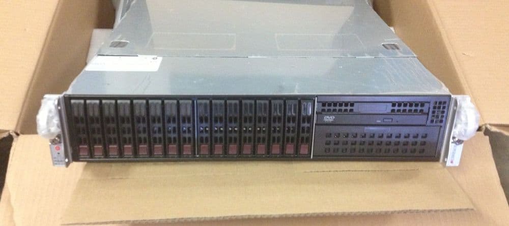 SUPERMICRO 219-9 2026TT-6RFT 2x 6-Core XEON E5645 64GB RAM 16x SAS Bay ...