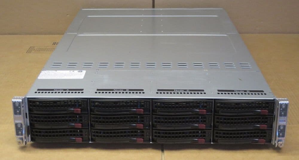 Supermicro 6028TP-HTR 4x X10DRT-P Node 8x E5-2650v3 1TB HDD 2U CTO Server