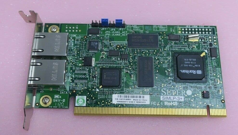 Supermicro AOC-SIMLP-3 Dual Port IPMI 2 0 Remote Management Adapter ...