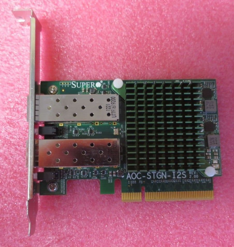 Supermicro AOC-STGN-i2S Rev 2 00 Dual 10Gb/s SFP PCIe Adapter Full Bracket