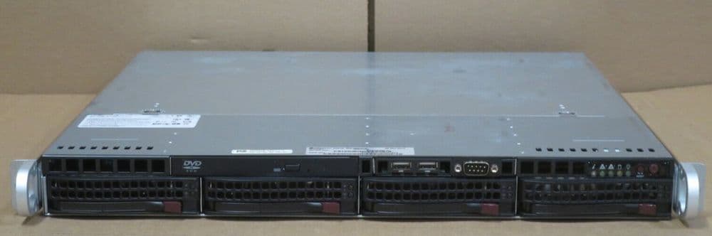 Supermicro CSE-813M-4 X9SCL-F Quad-Core E3-1220v2 3 10GHz 2x 4GB Ram 1U ...