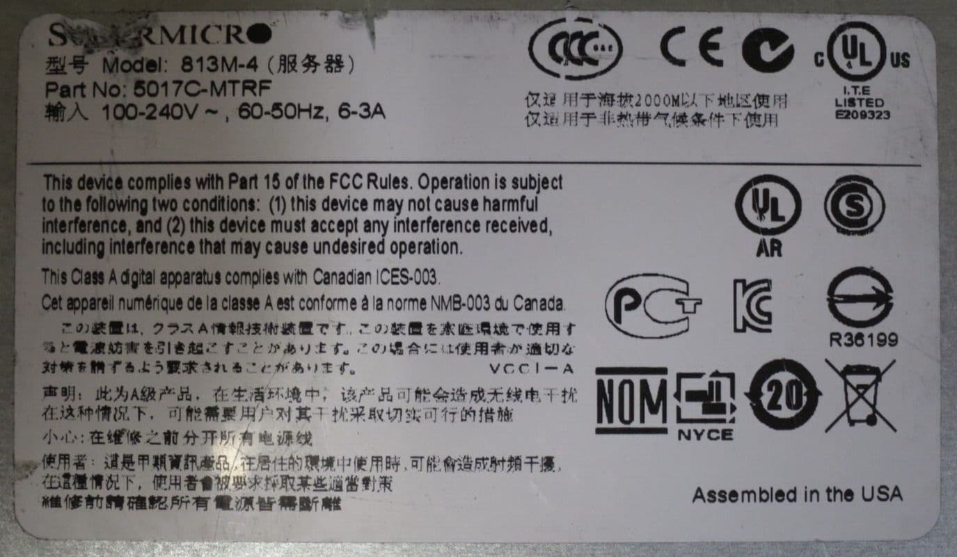 Supermicro CSE-813M-4 X9SCL-F Quad-Core E3-1220v2 3 10GHz 2x 4GB Ram 1U ...