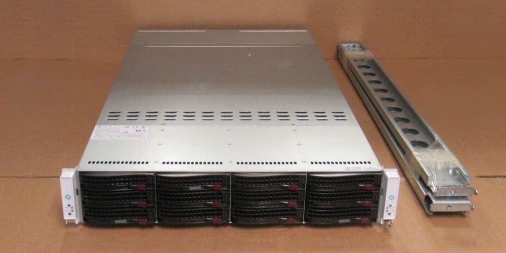 Supermicro CSE-827 2 x Node 4x E5-2699v3 256GB Ram 12x 3 5" Bay X10DRT ...