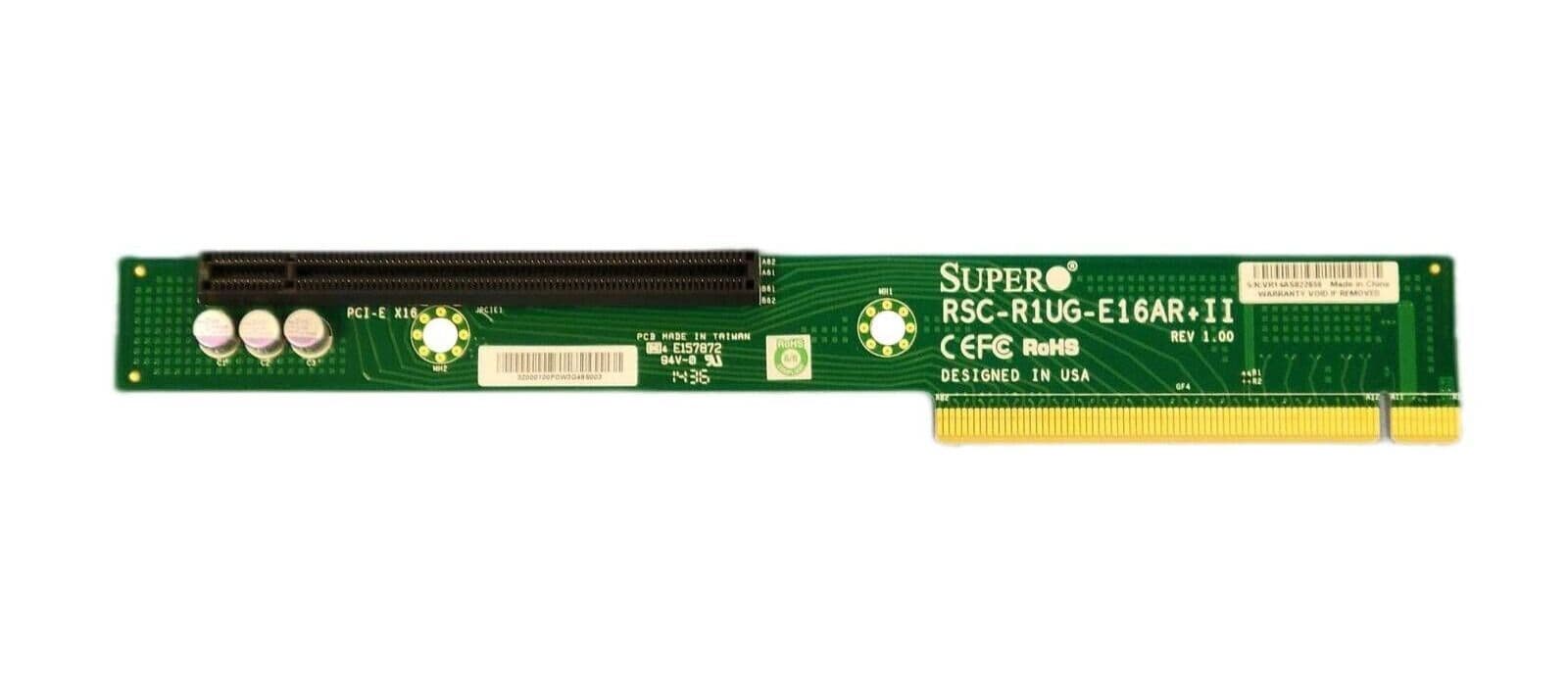SuperMicro Passive 1U Riser Card Bracket PCI-e X16 RSC-R1UG-E16AR II