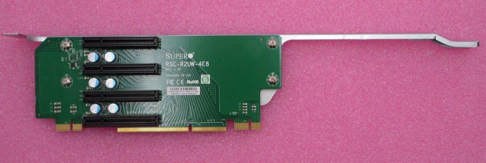 Supermicro RSC-R2UW-4E8 2U Quad Slot PCI-E x8 Riser Card Board Rev 1 02