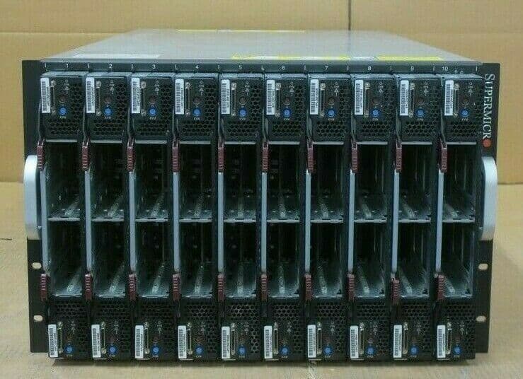 Supermicro SuperBlade 10 x Dual Node Server Blades SBI-7228R-T2X E5 ...