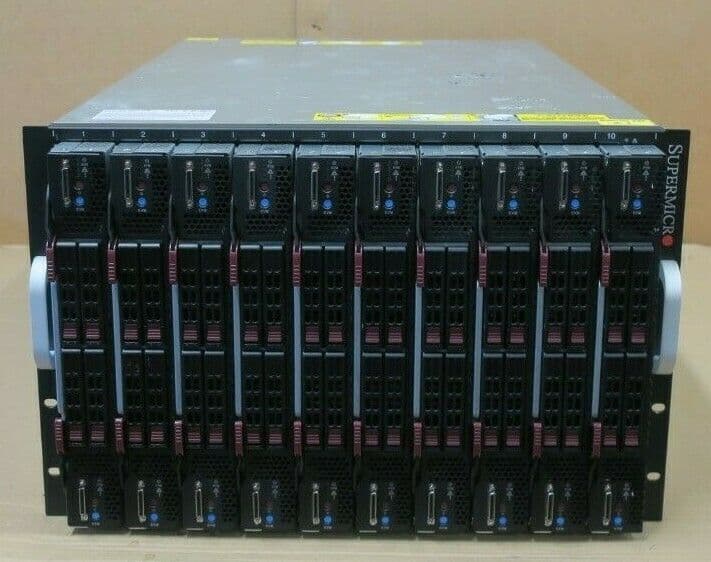 Supermicro SuperBlade 7U CTO 10-Slot Enclosure SBE-720E-R75 10x SBI ...