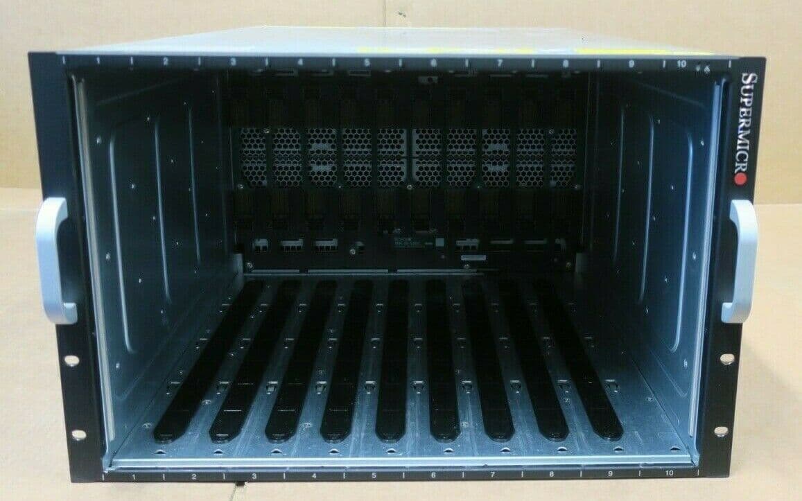 Supermicro SuperBlade SBE-720E-R75 Ten Blade 7U Server Chassis 1x CMM ...