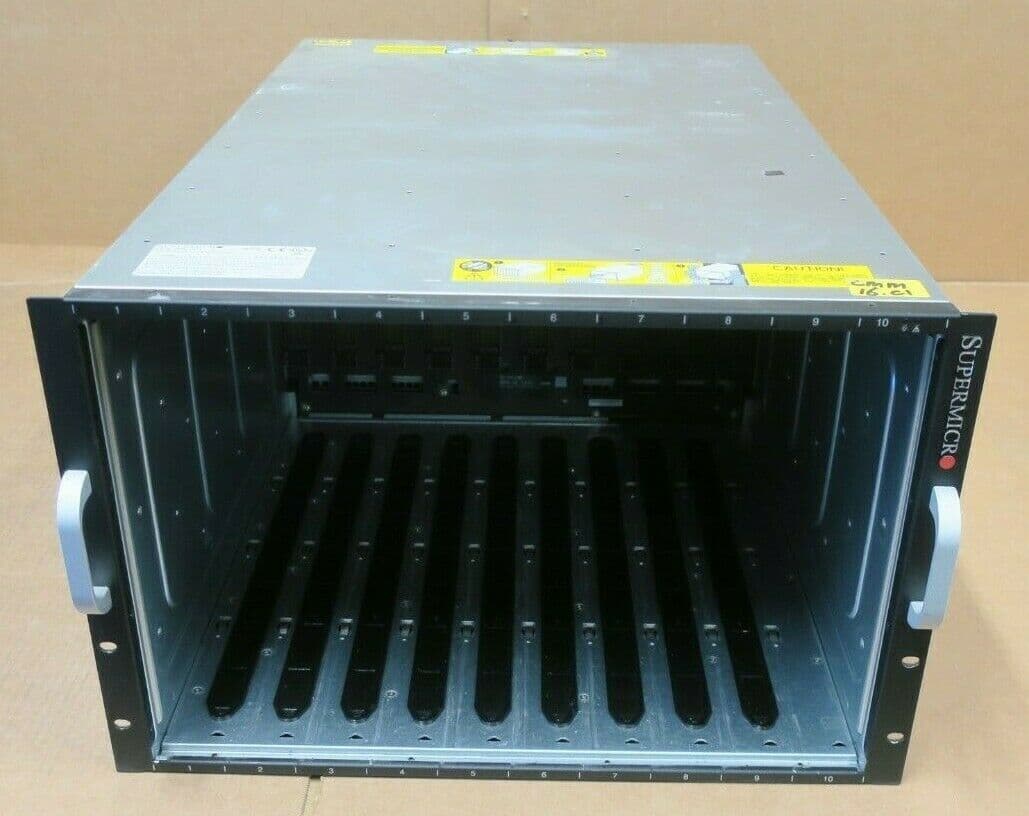 Supermicro SuperBlade SBE-720E-R75 Ten Blade 7U Server Chassis 1x CMM ...