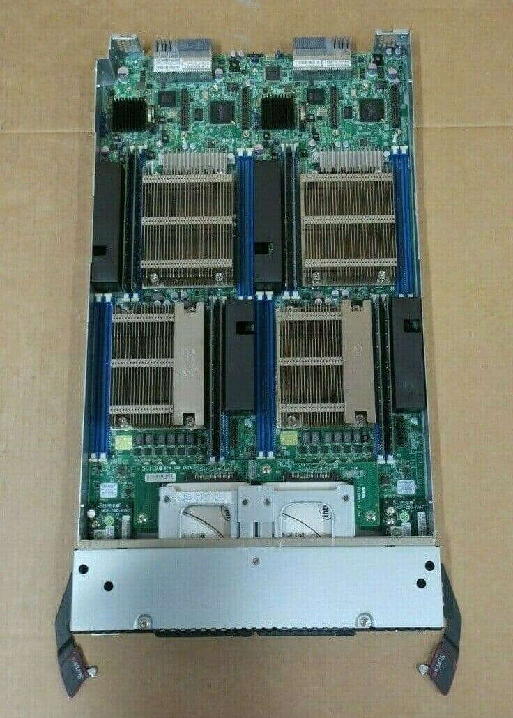 Supermicro SuperBlade SBI-7227R-T2 Blade Server 4x E5-2618Lv2 64GB Ram ...