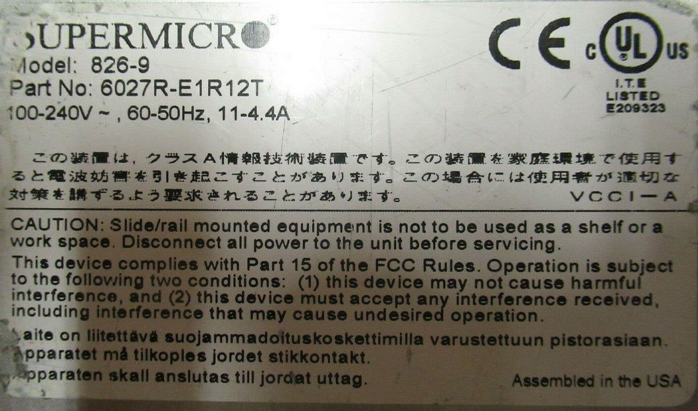 Supermicro SuperChassis CSE-826 E5-2650v2 2 6GHz 128GB DDR3 36TB HDD 2U ...