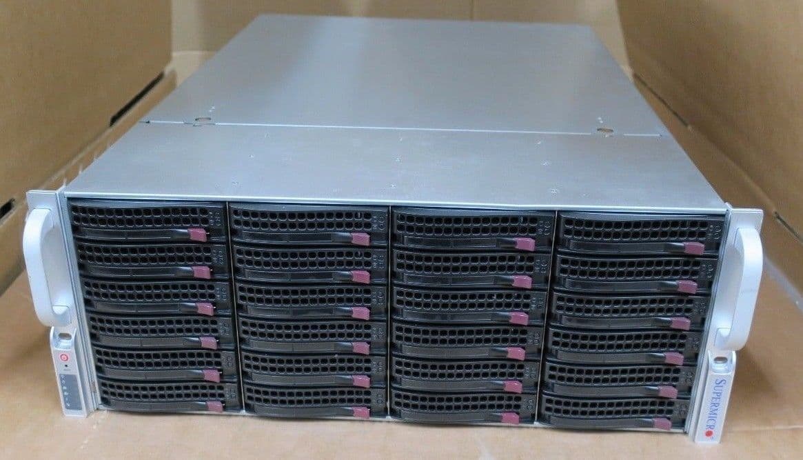 Supermicro SuperChassis CSE-848 4x E5-4650v2 128GB Ram X9QRI-F 24x Bay ...