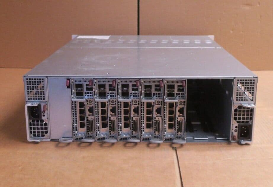 Supermicro SuperServer 5038ML-H8TRF 16-Bay 8-Slot Chassis 5x X10SLD-F Nodes