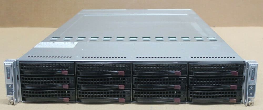 Supermicro SuperServer 6027TR-DTRF 2-Node Server X9DRT-HF 4x E5-2667 ...
