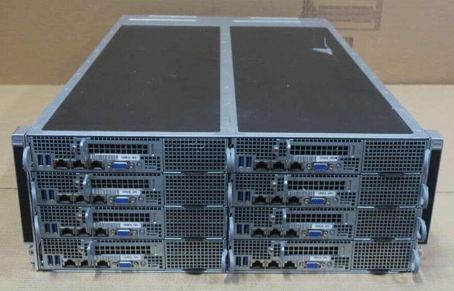 Supermicro SuperServer F618R3-FT CSE-418 8-Node Server X10DRFF CTO No ...