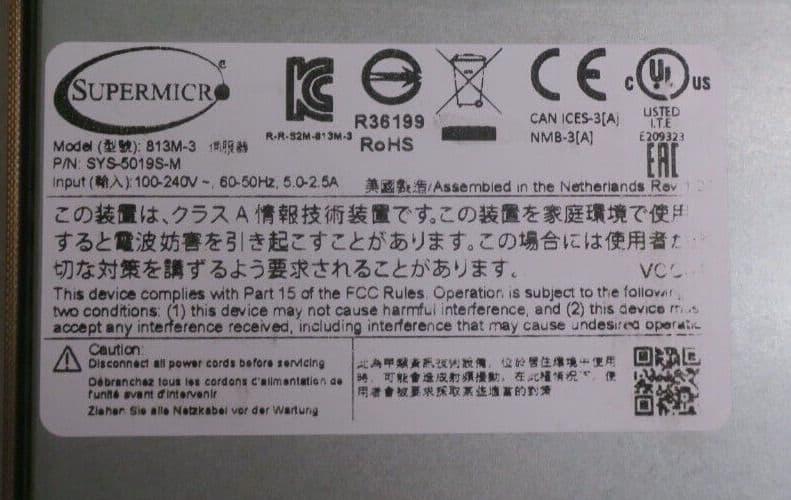 Supermicro SYS-5019S-M 813M-3 Quad-Core E3-1245v6 16GB Ram 240GB SSD ...