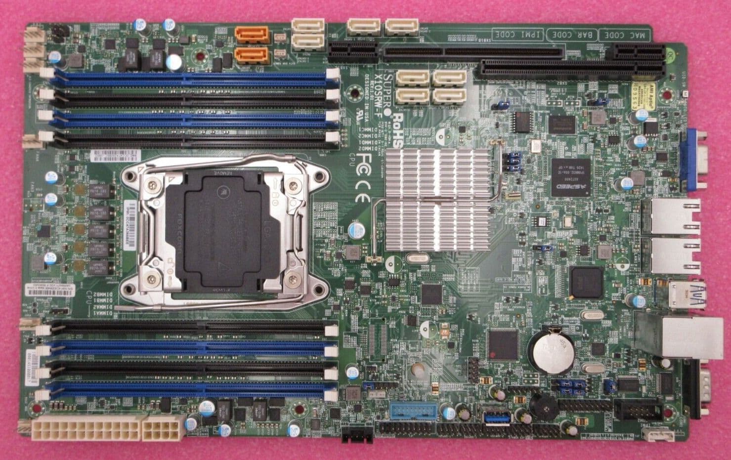 Supermicro X10SRW-F Rev 1 01 Xeon E5-2600/1600 8x DDR4 DIMM Slots ...