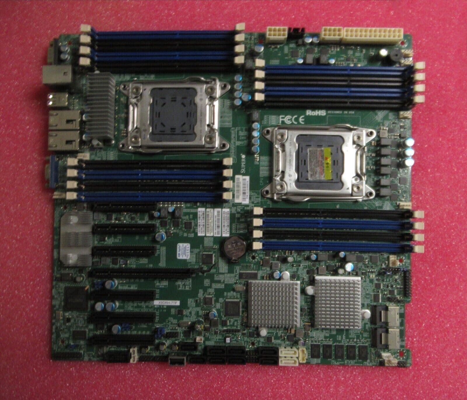 Supermicro X9DRH-7TF rev 1 02 LGA2011 C602 16x DDR3 DIMM SATA PCI ...