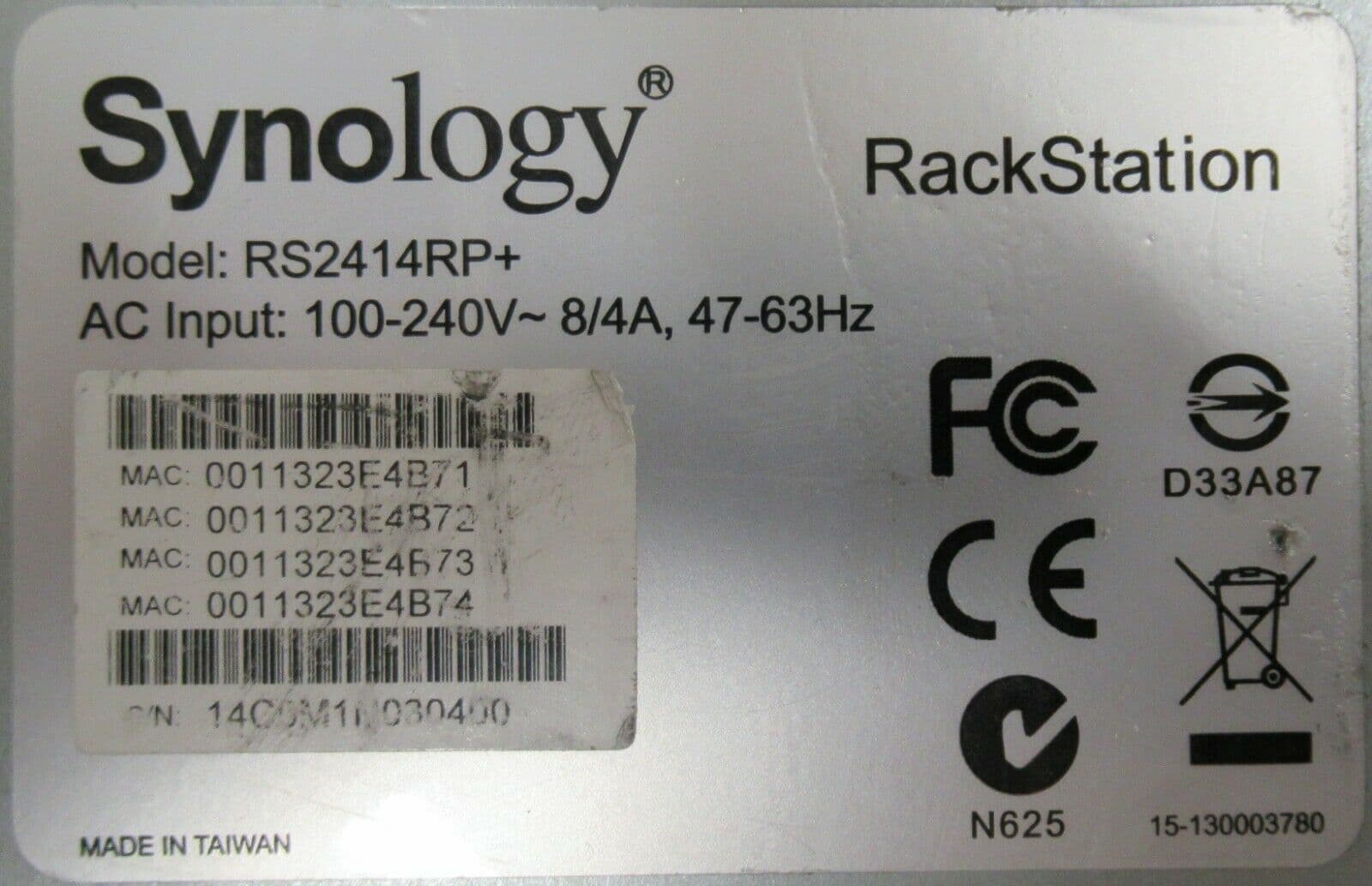 Synology RackStation RS2414RP 12 Bay 2U Rackmount NAS Scalable Server 30TB