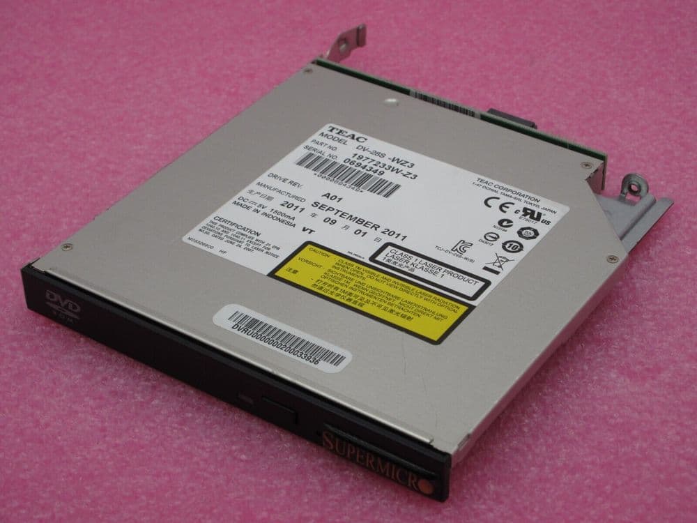 TEAC DV-28S-WZ3 Slimline DVD-ROM Drive Supermicro Bracket Backplane AA ...
