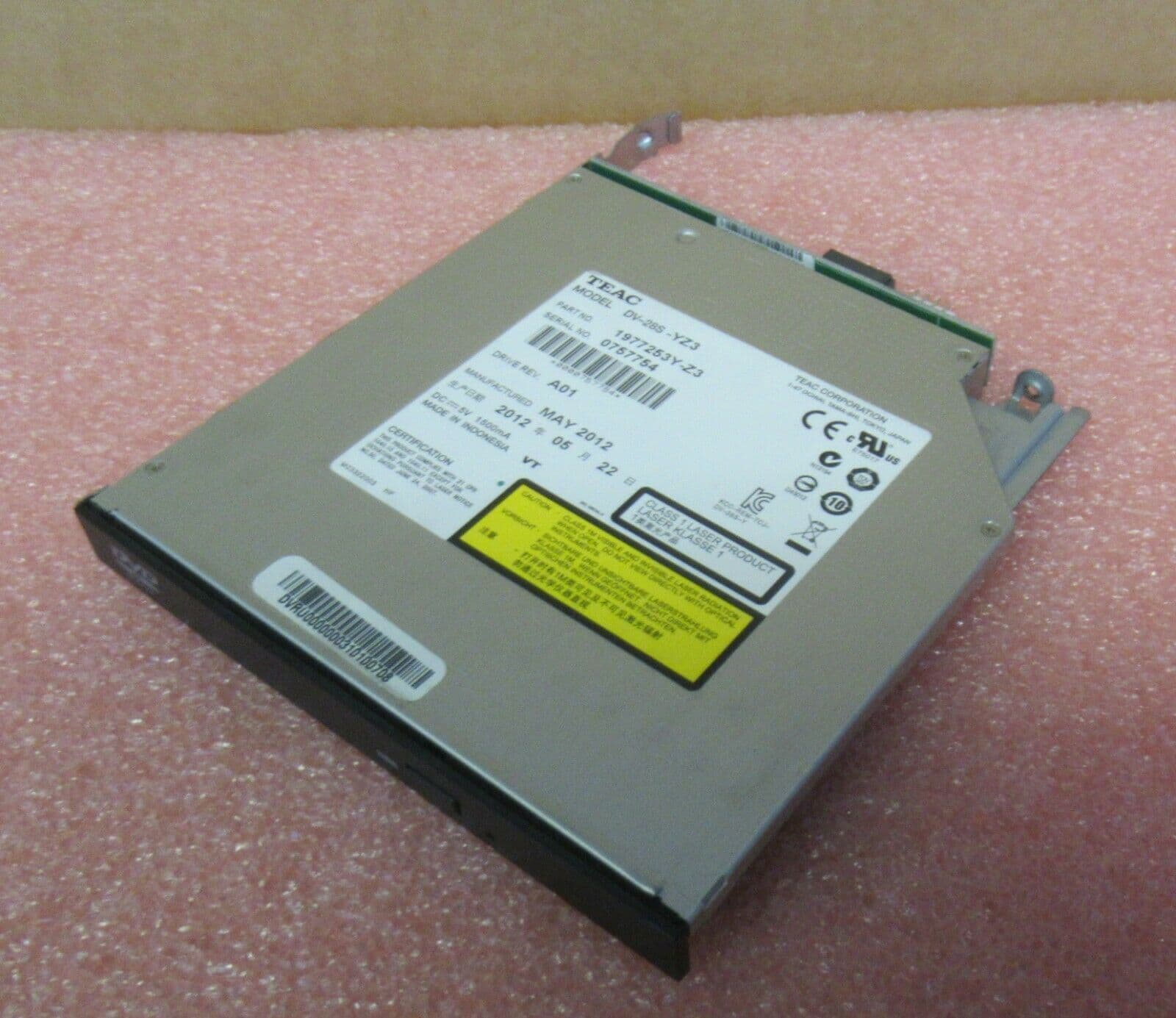 TEAC DV-28S-YZ3 Slimline DVD-ROM Drive Supermicro Bracket Backplane AA ...