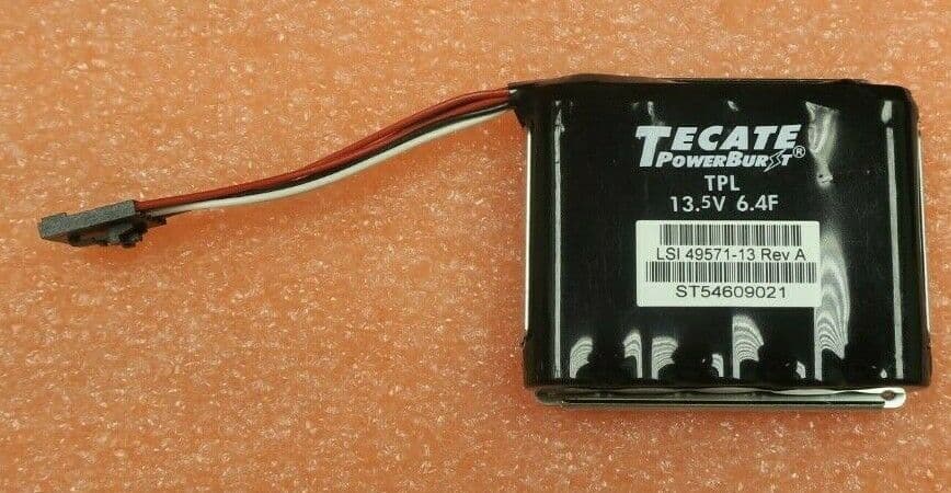 Tecate Powerburst LSI 49571-13 13 5V 6 4F Raid Cache Battery Backup