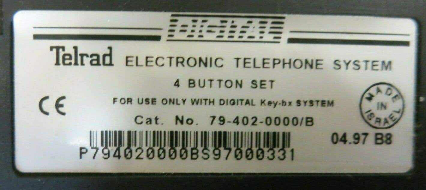 Telrad Digital 79-402-0000/B 4 button Speaker Telephone Phone