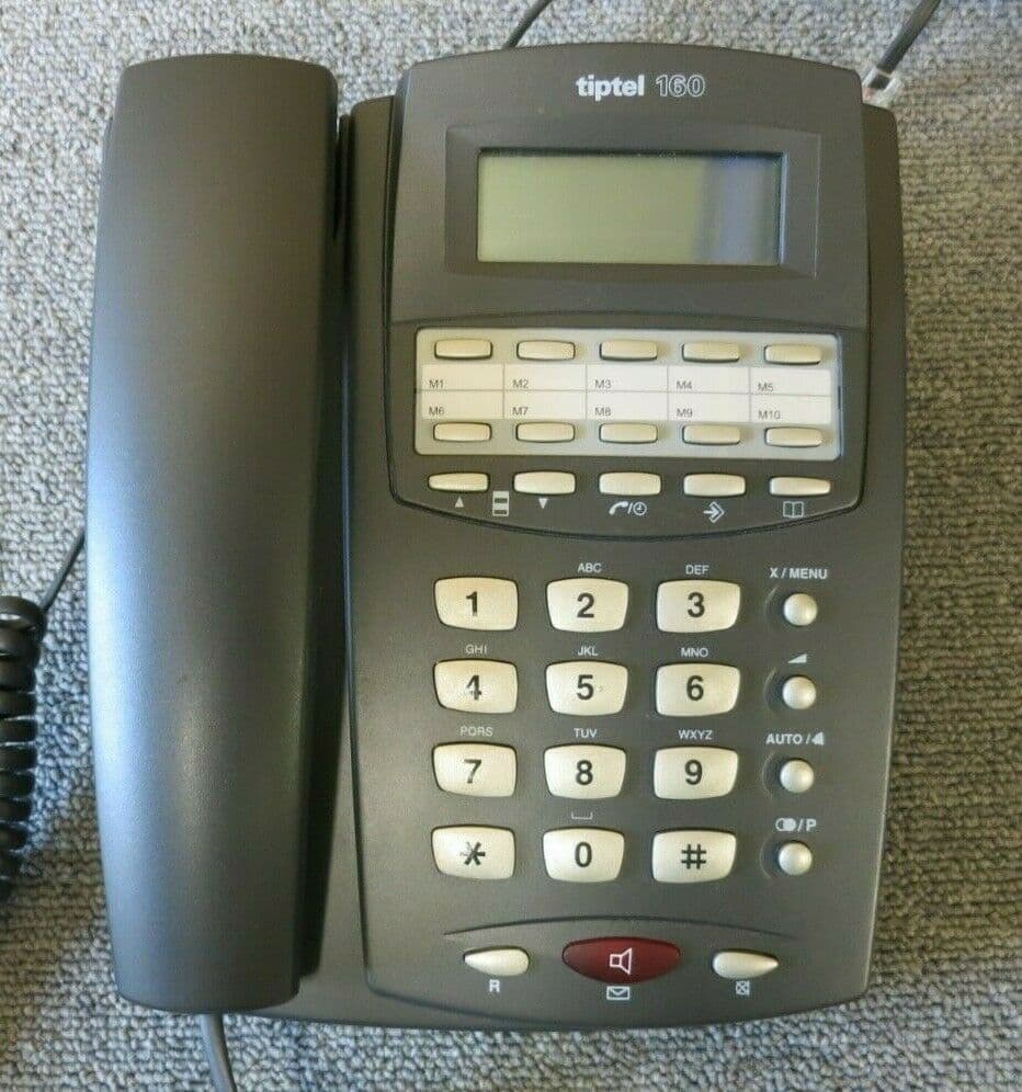 Tiptel 160 K051100000 Grey LCD Display Desktop Corded Speaker Telephone