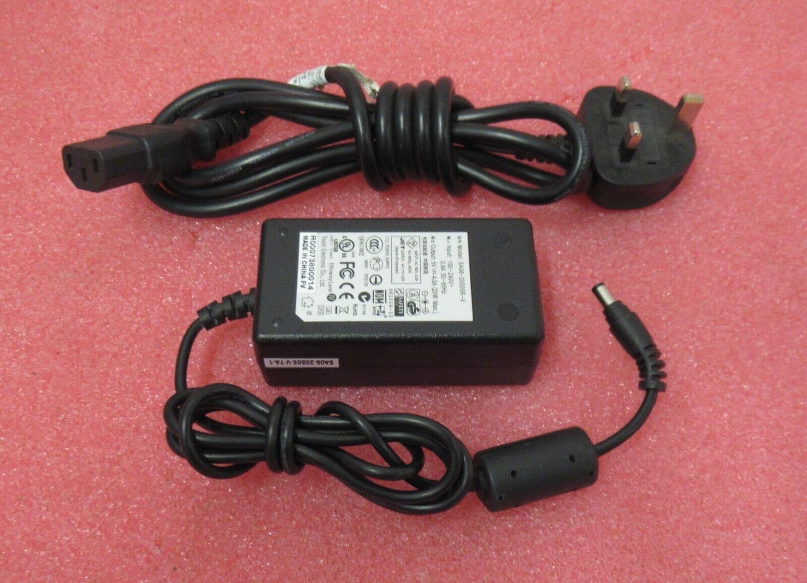Touch Electronics SA06-20S05R-V Laptop AC Power Adapter 5V 4A 20W