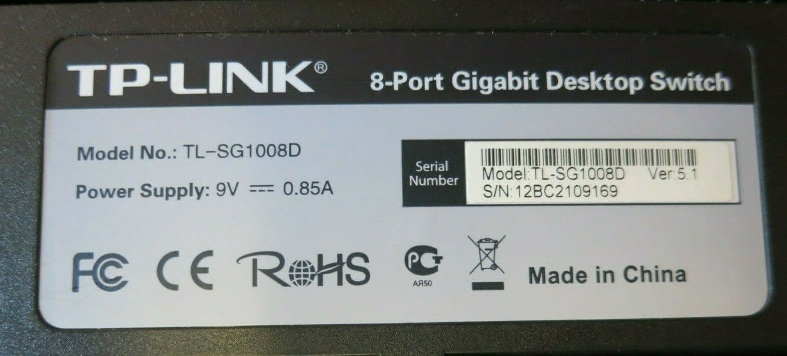 TP-Link TL-SG1008D 8 Port Gigabit Desktop Unmanaged 1000Mbps Ethernet ...