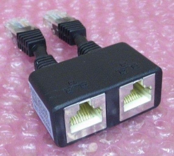 Tyco Electronics K9703 Dell Dual Dongle RJ-45 Lan Ethernet Port Coupler
