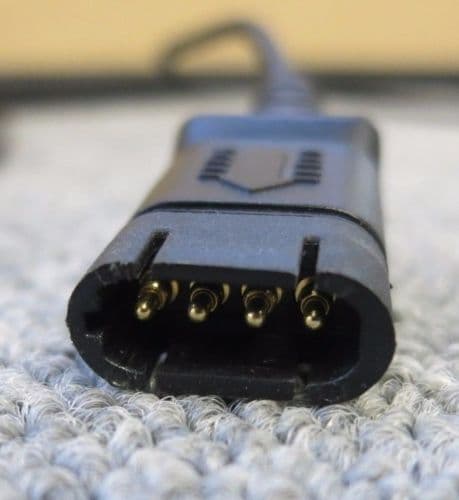 Unbranded Direct Connect Black Curl Coil Lead Cable For Telephone Headset