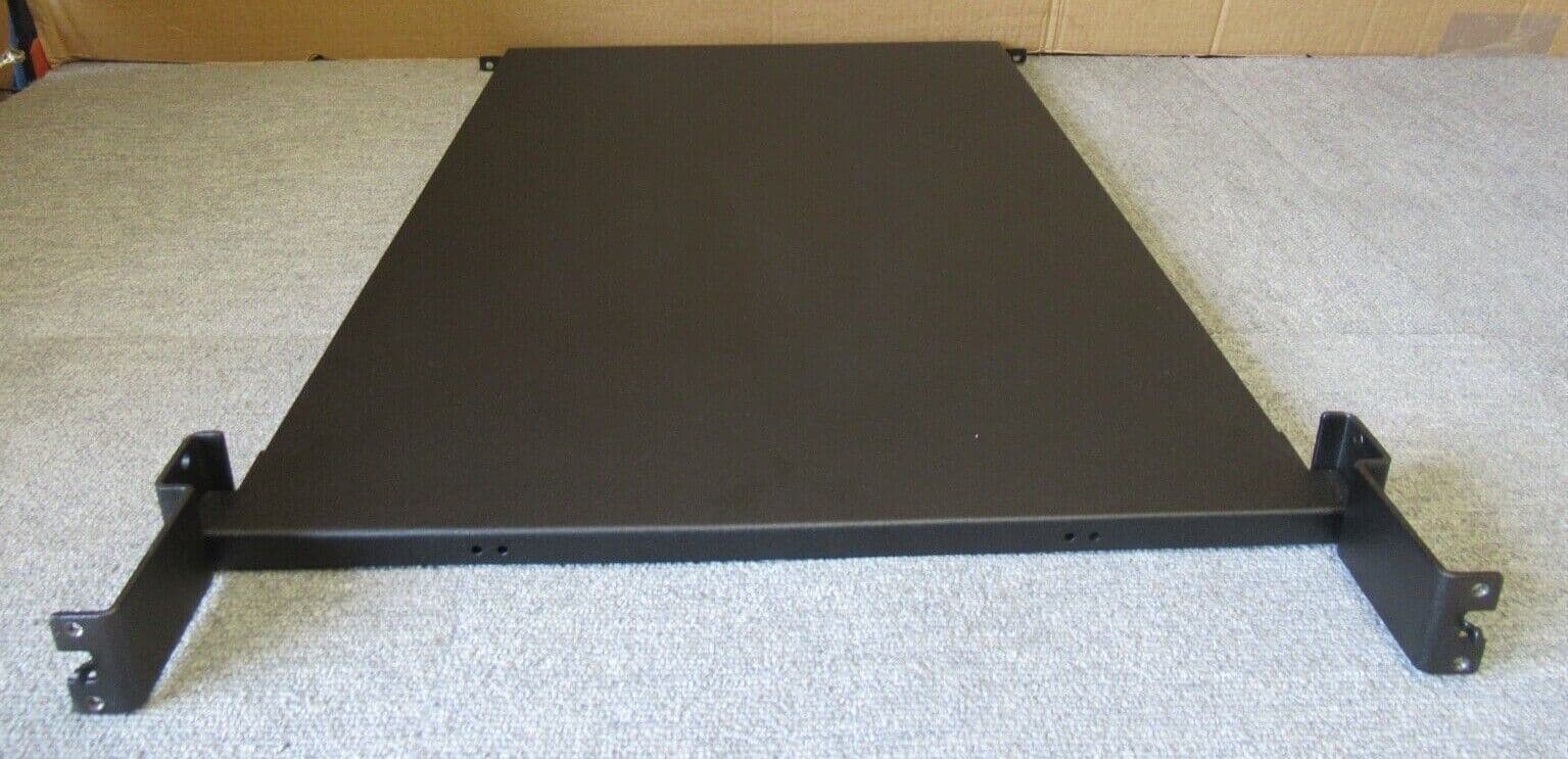 Universal Fixed Server Rack Cabinet Shelf Black 1U 19" 650mm Depth
