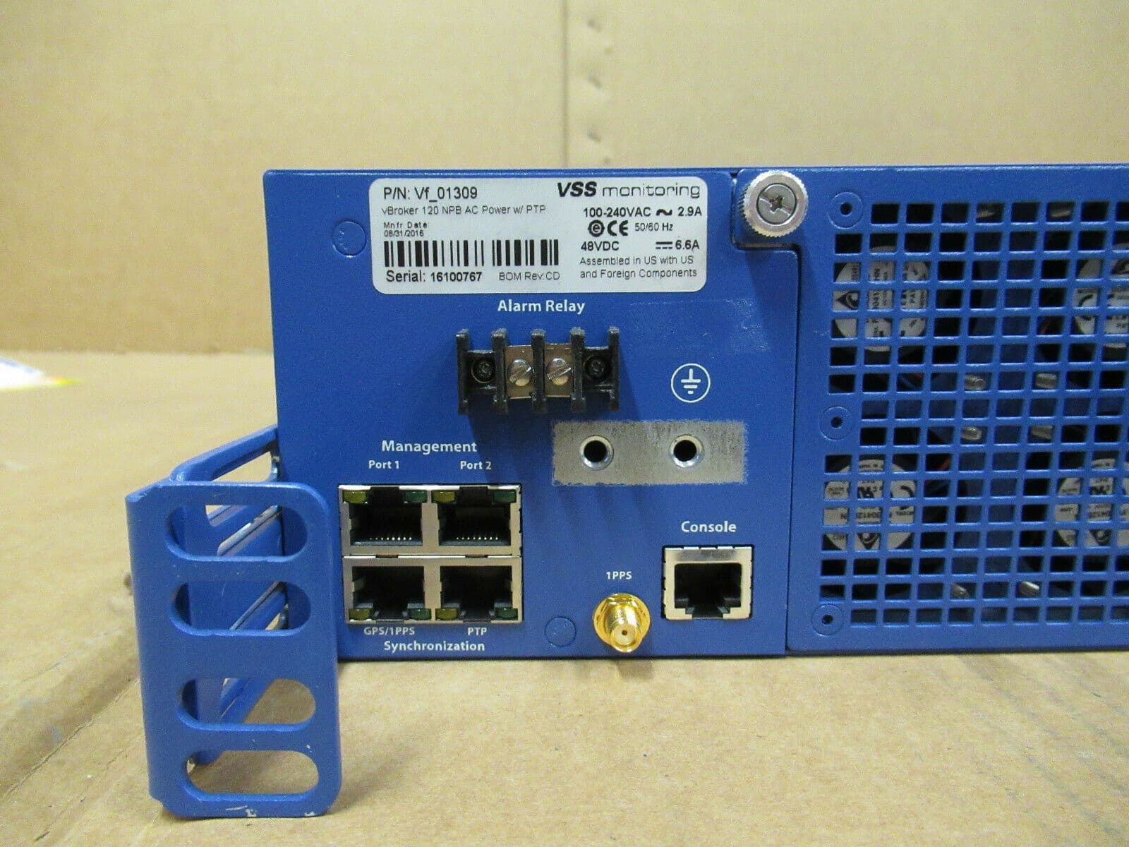 vBroker 120 NPB Modular 1G/10G Network Packet Broker 2x 85W PSU Vf 01309