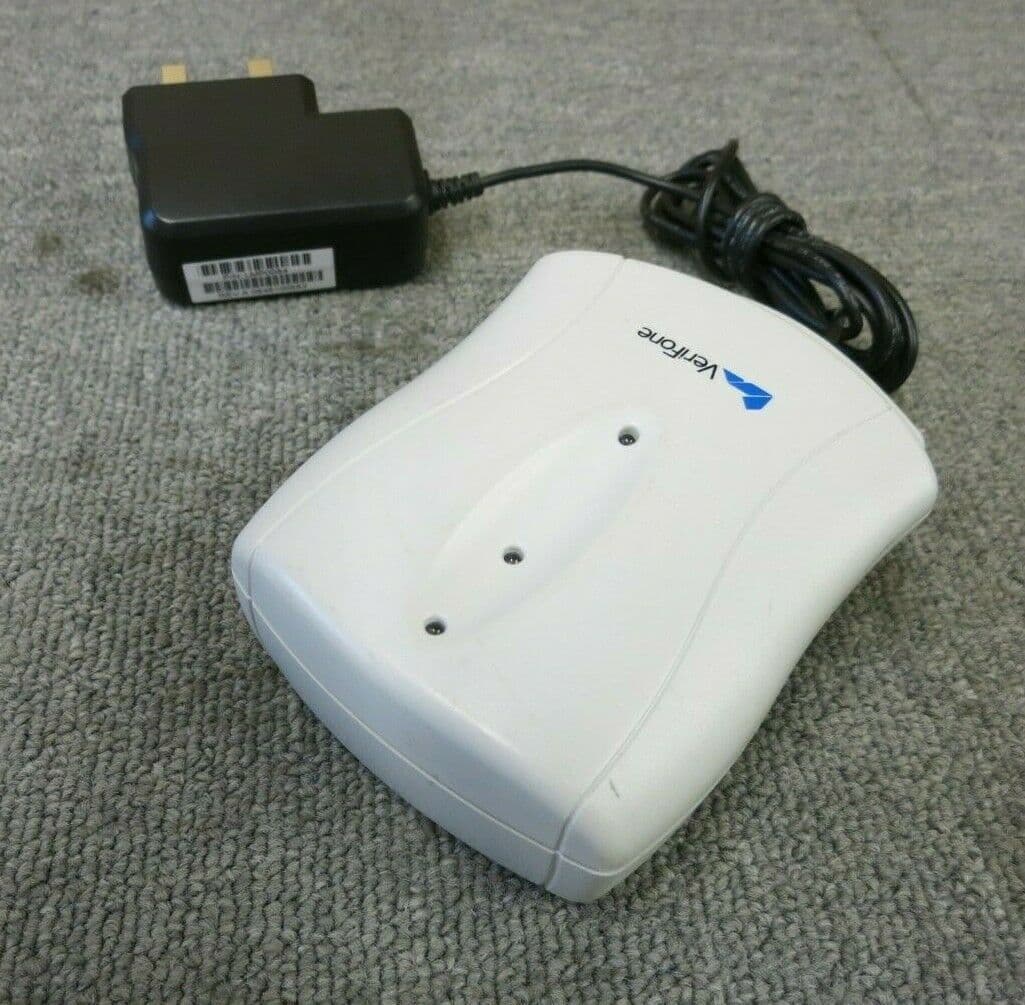 VeriFone XPBS019 White Bluetooth Base Unit & AC Power Adapter