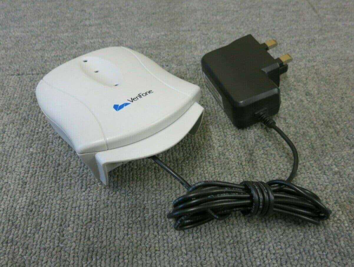 VeriFone XPBS019 White Bluetooth Base Unit & AC Power Adapter