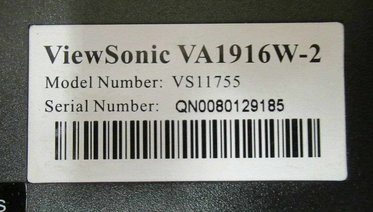 Viewsonic VA1916W VA1916 19" LCD TFT Value Series Widescreen Monitor VGA