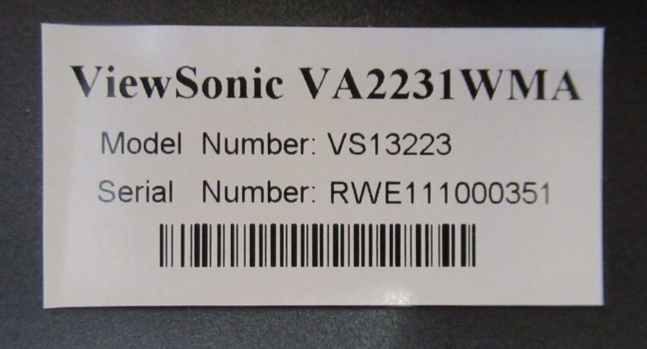 ViewSonic VA2231WMA VS13223 21 5" LCD TFT LED HD Widescreen Monitor VGA
