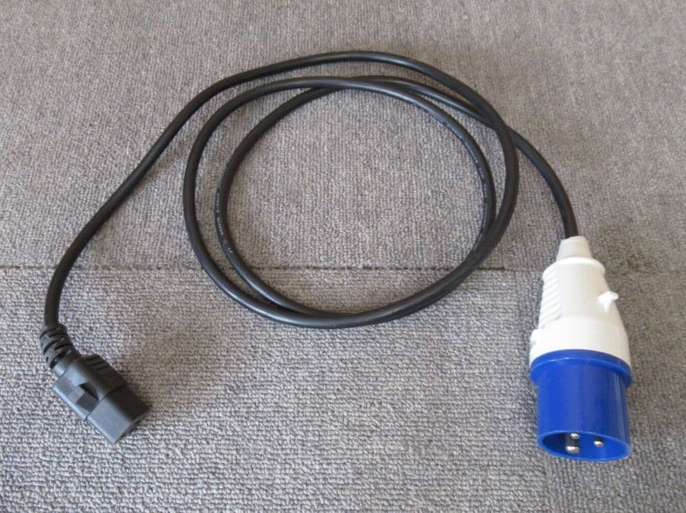 Walther 16A-6H 230V IP44 3 Pin Industrial Plug To C19 Female Power ...