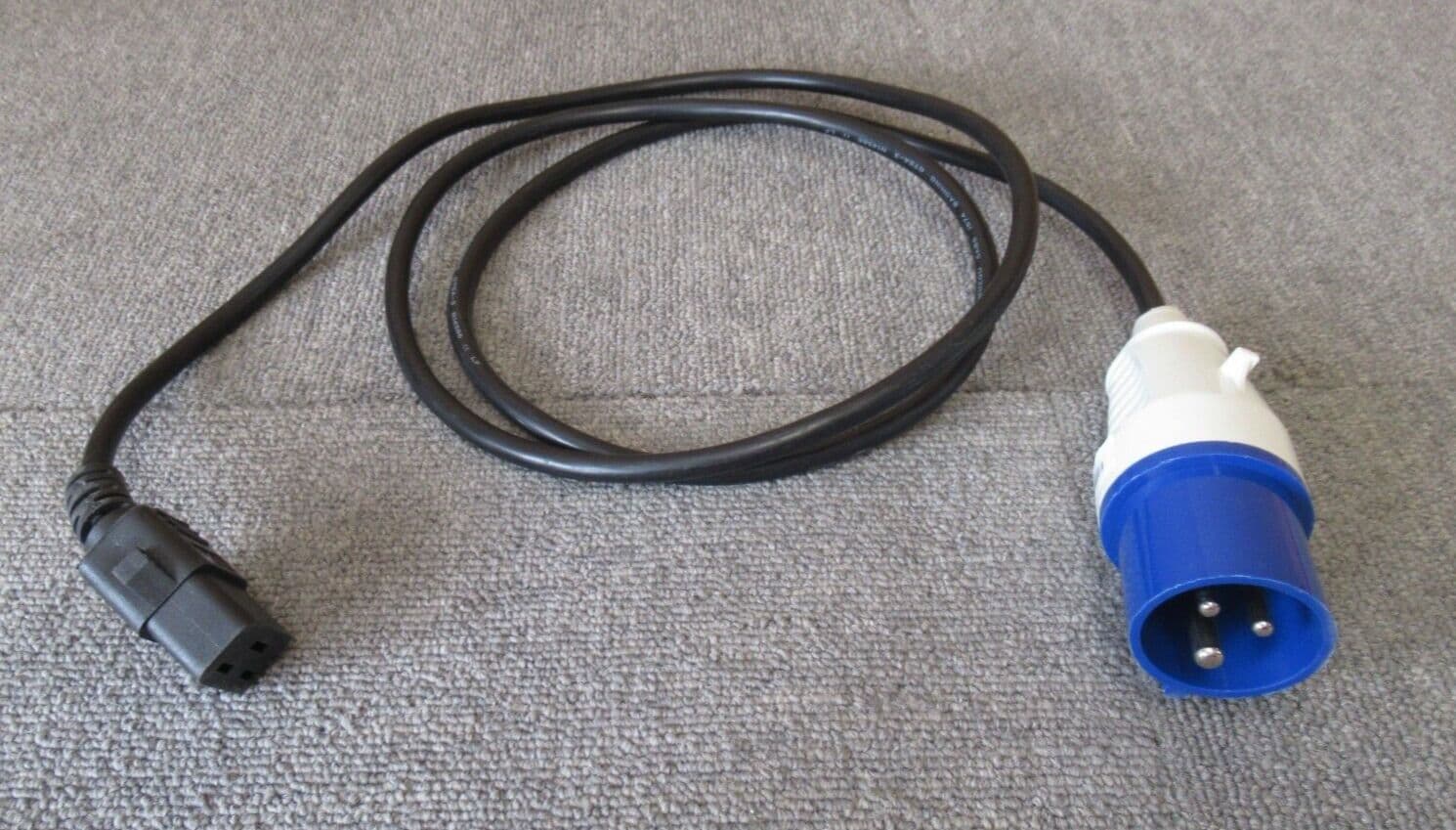 Walther 16A-6H 230V IP44 3 Pin Industrial Plug To C19 Female Power ...